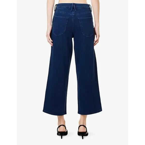 Good American Cotton-jersey Crop Palazzo Trousers