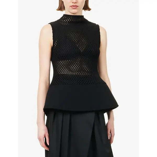 Alaïa Ruffled-hem Sleeveless Top