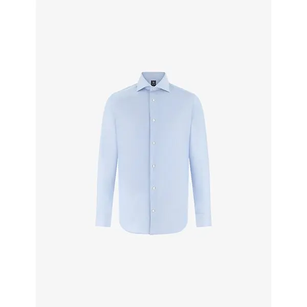 Boggi Milano Slim-fit Striped Cotton-twill Shirt