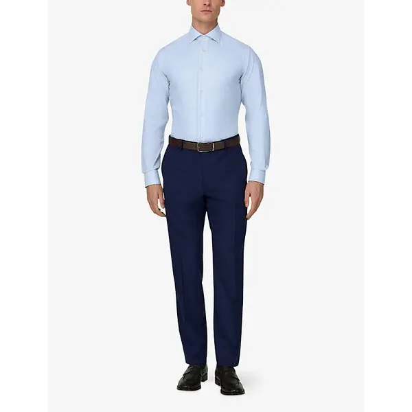 Boggi Milano Slim-fit Striped Cotton-twill Shirt