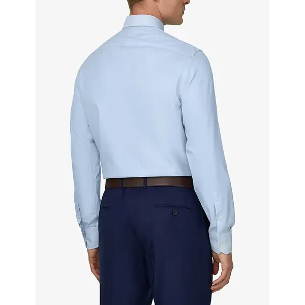 Boggi Milano Slim-fit Striped Cotton-twill Shirt