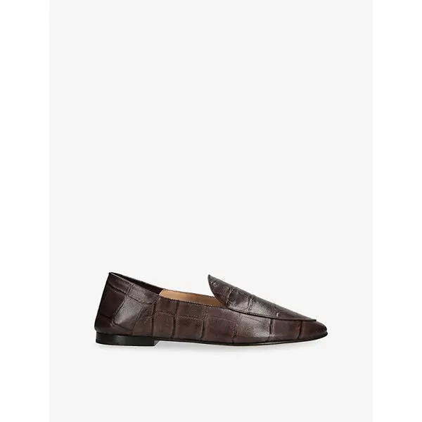 Dear Frances Gio Croc-effect Leather Loafers