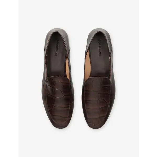 Dear Frances Gio Croc-effect Leather Loafers