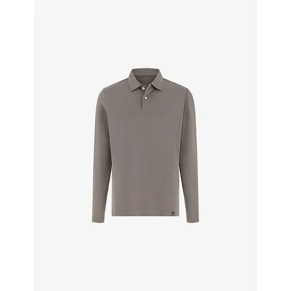 Boggi Milano High-performance S-cafè® Yarn Cotton Piqué Polo Shirt - Mud