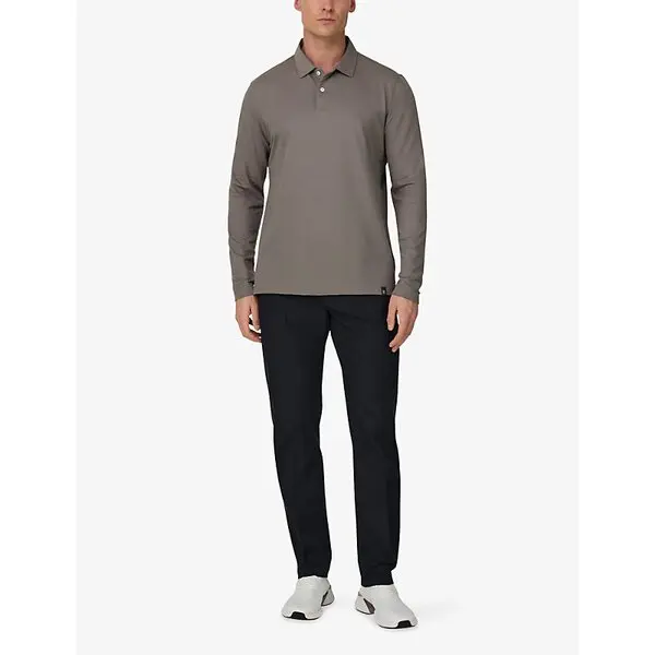 Boggi Milano High-performance S-cafè® Yarn Cotton Piqué Polo Shirt - Mud