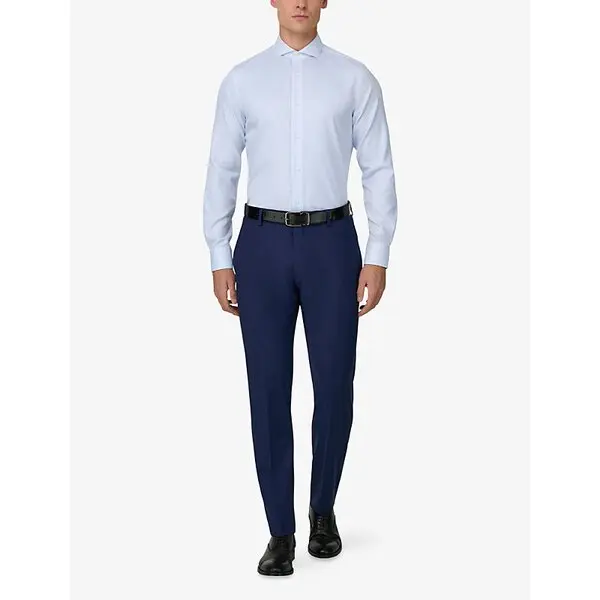 Boggi Milano Slim-fit Cotton-twill Shirt