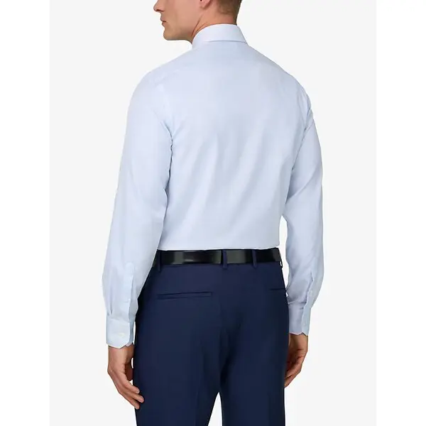 Boggi Milano Slim-fit Cotton-twill Shirt