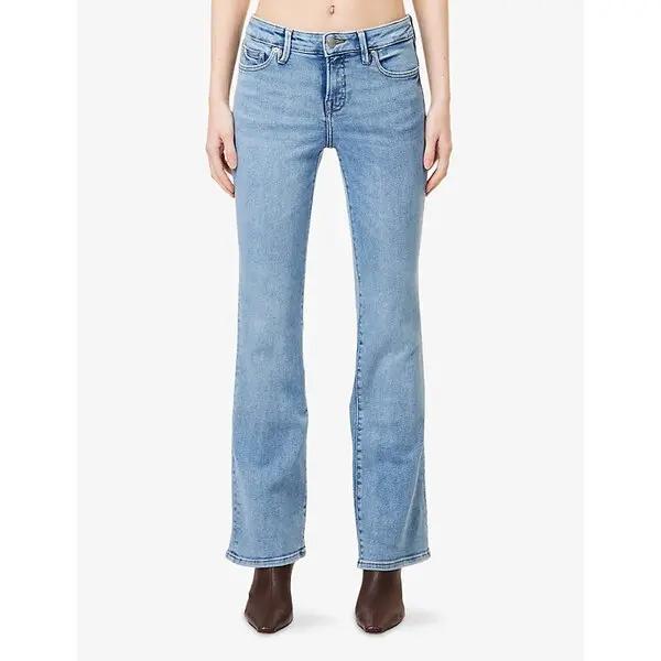 Good American Low-rise Bootcut Stretch-denim Blend Jeans - Indigo1217