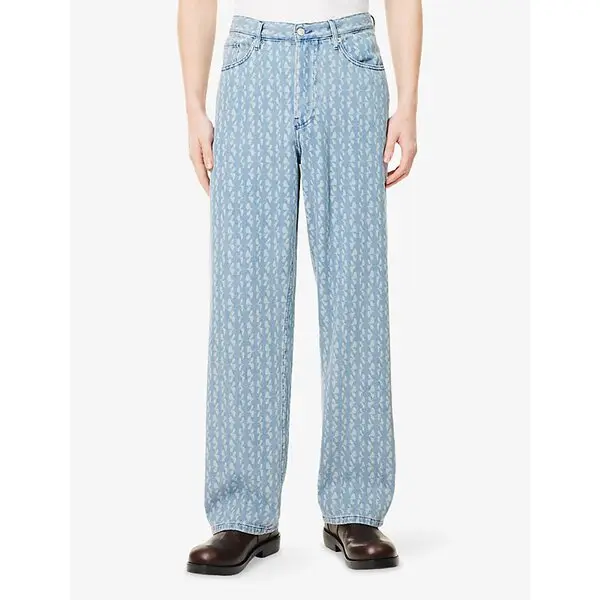 Dries Van Noten Printed Denim Jeans