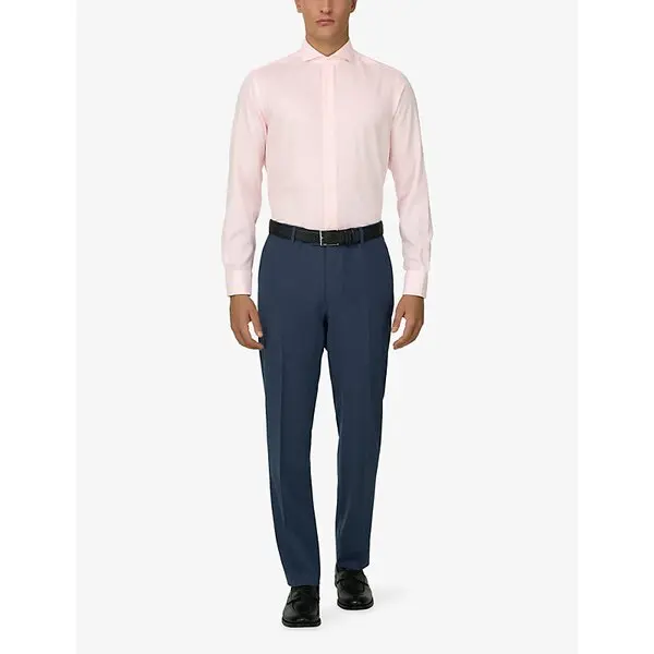 Boggi Milano Slim-fit Cotton-twill Shirt
