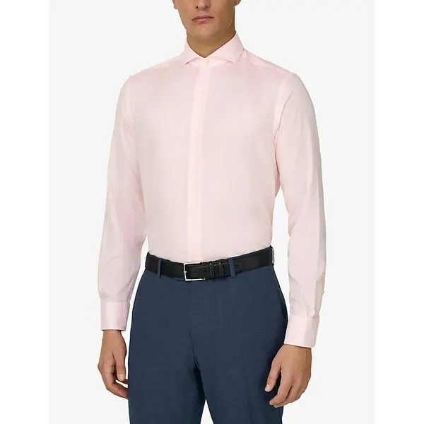 Boggi Milano Slim-fit Cotton-twill Shirt
