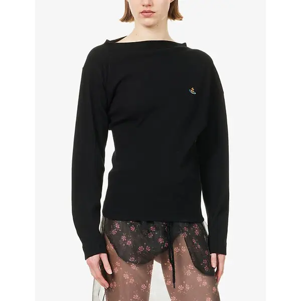 VIVIENNE WESTWOOD Hebo Long-sleeved Stretch-cotton Top