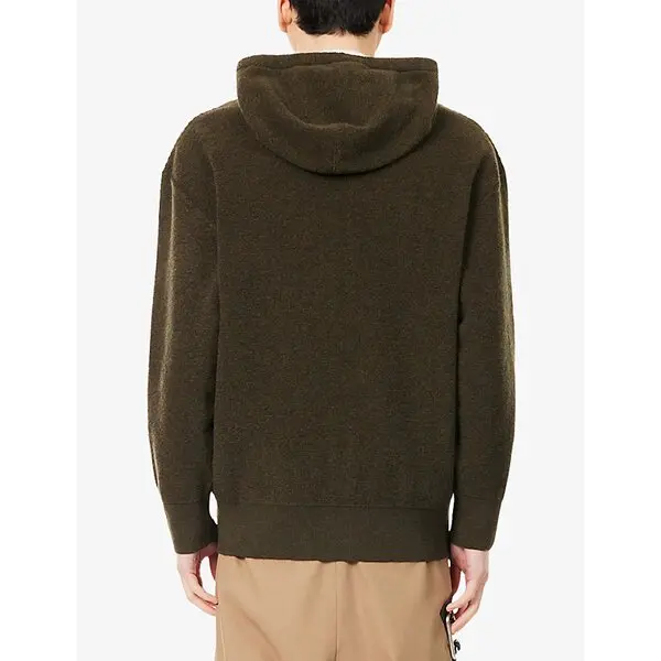 Loewe Embroidered-emblem Zip-up Wool Hoody