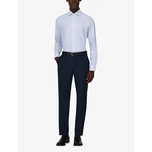 Boggi Milano Slim-fit Cotton-twill Shirt