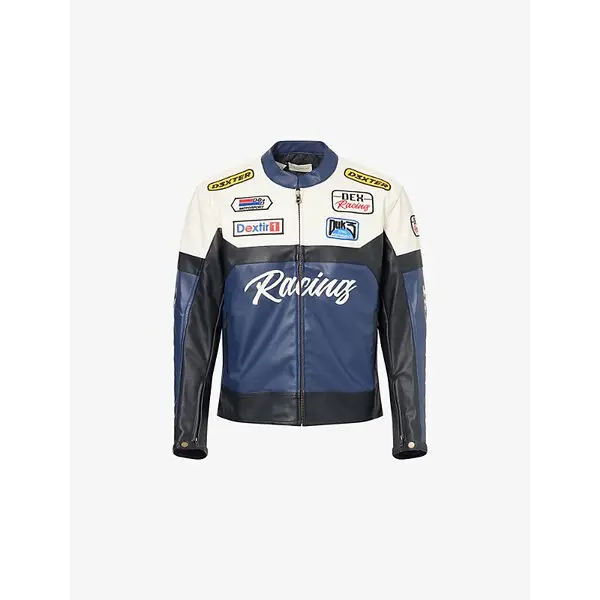 DUKE + DEXTER Dr. Moto Racing Faux Leather Jacket