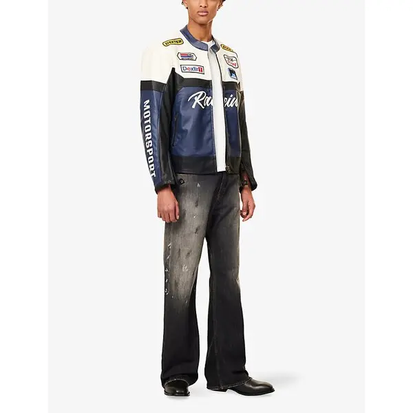 DUKE + DEXTER Dr. Moto Racing Faux Leather Jacket