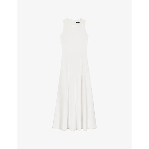 Maje Woven Backless Midi Dress