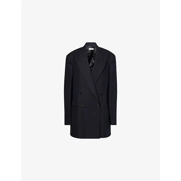 Dries Van Noten Oversized Peak-lapel Wool Blazer