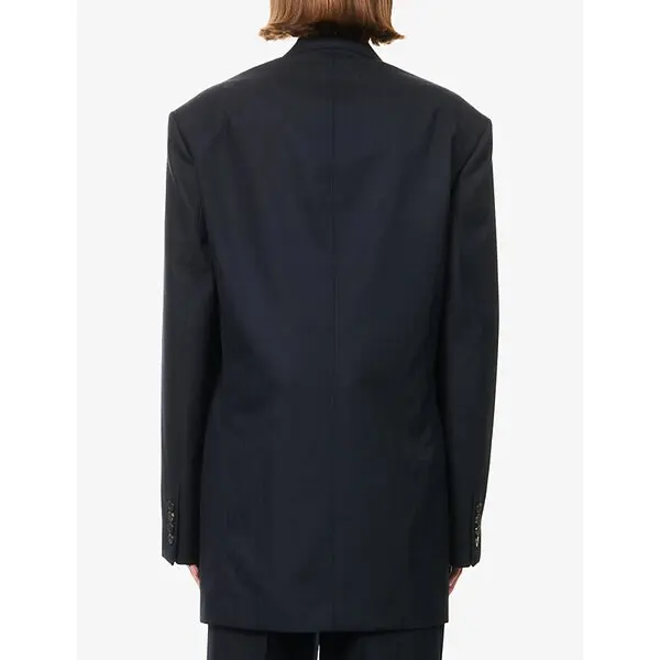 Dries Van Noten Oversized Peak-lapel Wool Blazer