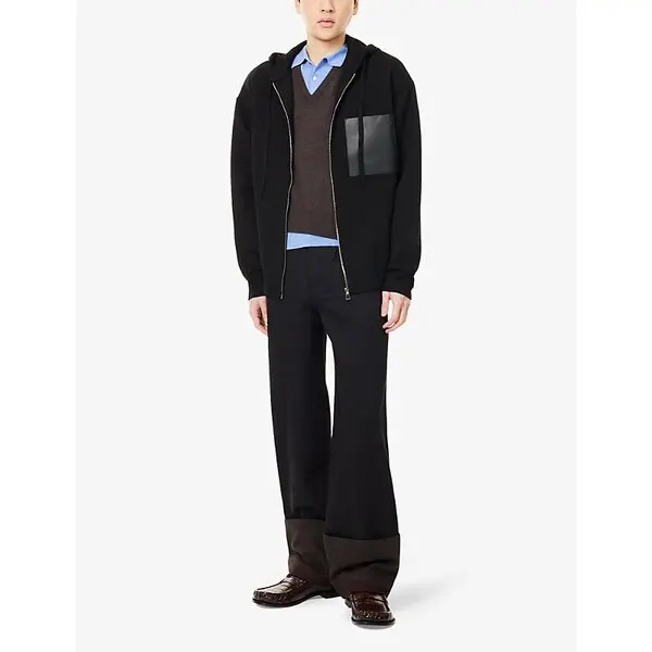 Loewe Leather Patch-pocket Wool Hoody