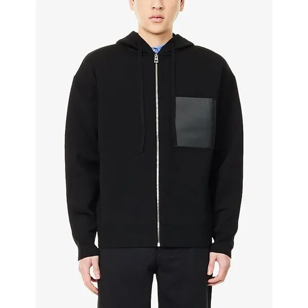 Loewe Leather Patch-pocket Wool Hoody