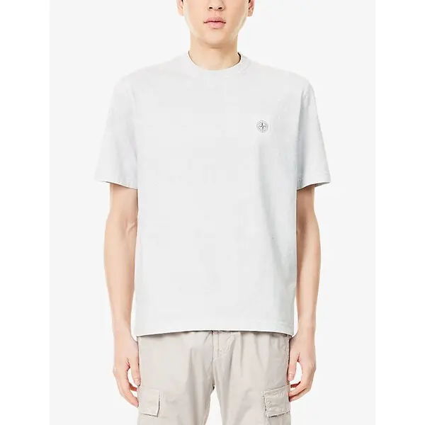 Stone Island Reflective Brand-patch Cotton T-shirt