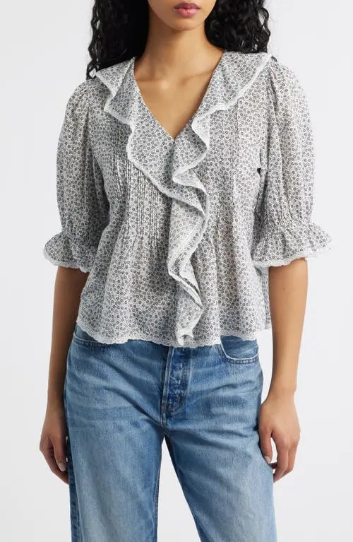Madewell The Blaire Ruffle-sleeve Top