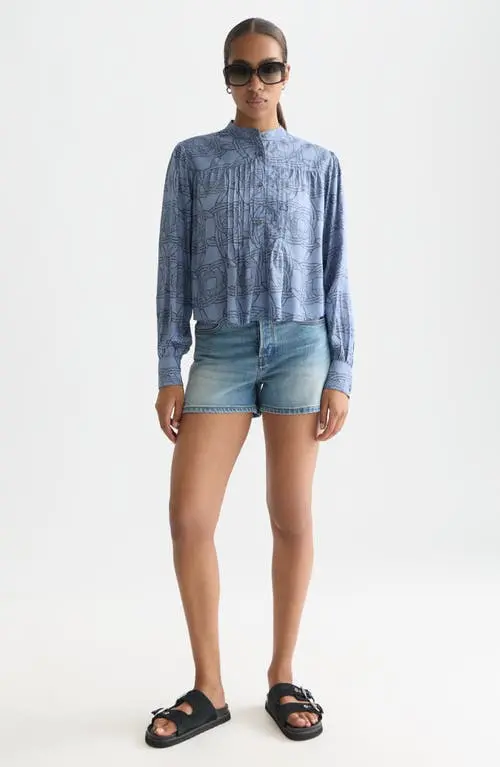 Scotch & Soda Printed Pintuck Shirt