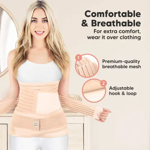 KEABABIES 2-pack 3-in-1 Postpartum Belt