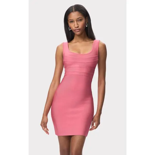 Herve Leger Amara Mini Dress - Bubblegum