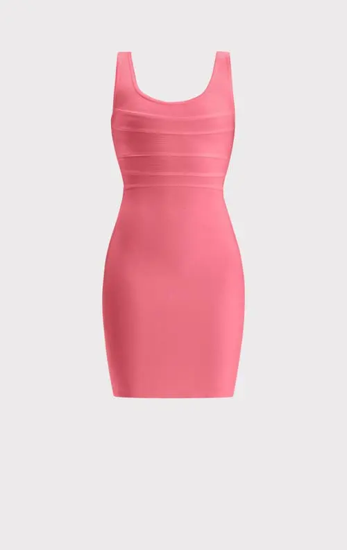 Herve Leger Amara Mini Dress - Bubblegum