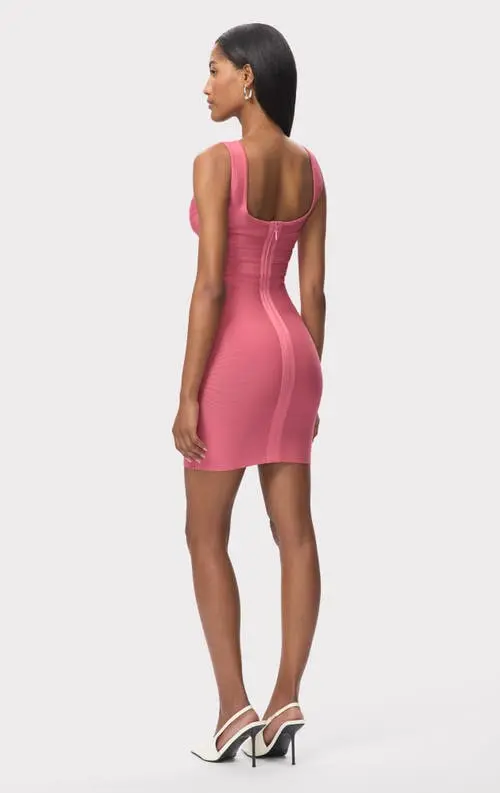 Herve Leger Amara Mini Dress - Bubblegum