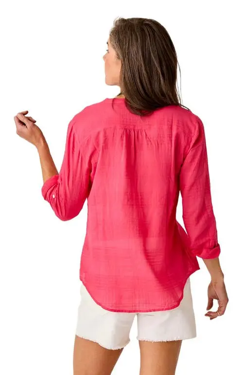 Carve Designs Dylan Textured Tunic - Watermelon