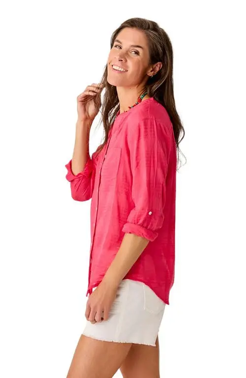 Carve Designs Dylan Textured Tunic - Watermelon