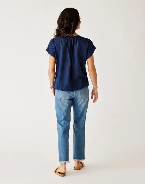 Carve Designs Austin Crop Jean - Blue Tide