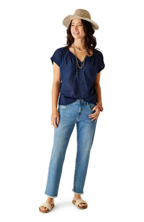 Carve Designs Austin Crop Jeans - Blue Tide