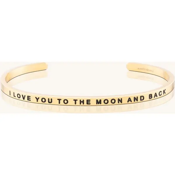 MANTRA To The Moon And Back Bangle - Yellow Gold