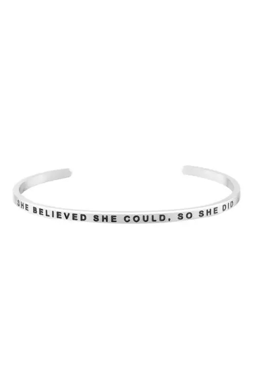 MANTRA She Believed She Could Cuff Bracelet