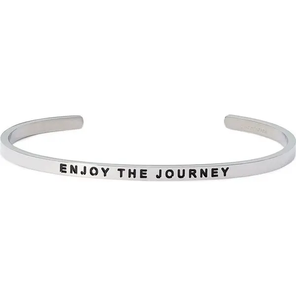 MANTRABAND Mantra Enjoy The Journey Bracelet - Silver