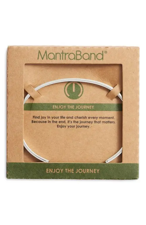 MANTRABAND Mantra Enjoy The Journey Bracelet - Silver