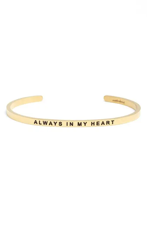 MANTRABAND Always In My Heart Cuff Bracelet - Gold
