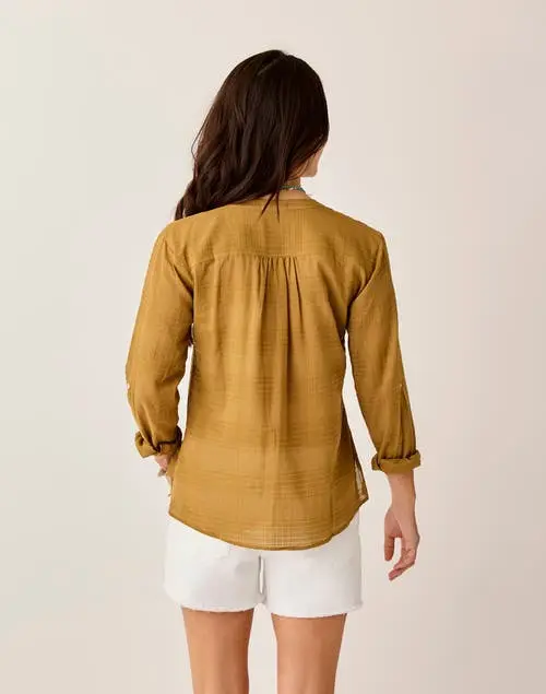 Carve Designs Textured Shirt - Golden