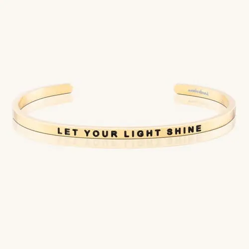 MANTRA Let Your Light Shine Bracelet - Yellow Gold
