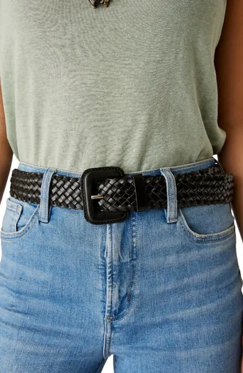 Carve Designs Woven Leather Belt - Black