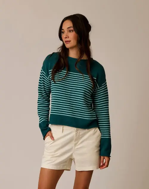 Carve Designs Rue Sweater - Nightdive Stripe