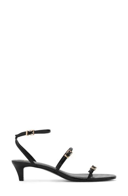 Mango Strappy Kitten Heel Sandal