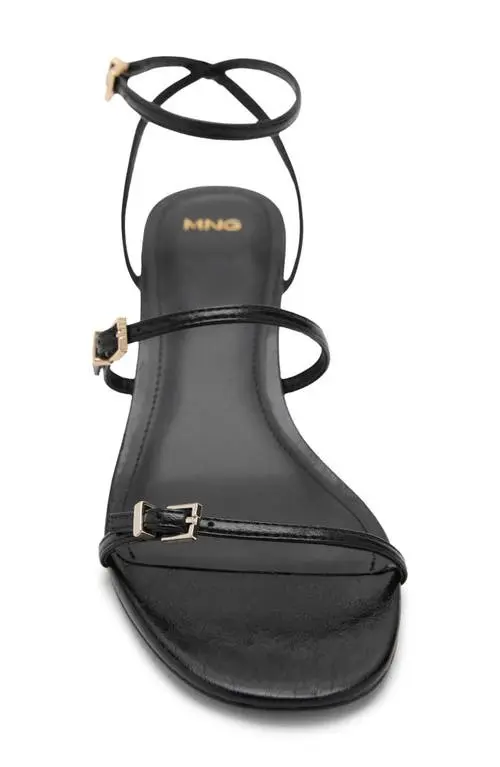 Mango Strappy Kitten Heel Sandal