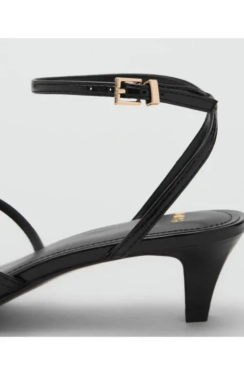 Mango Strappy Kitten Heel Sandal
