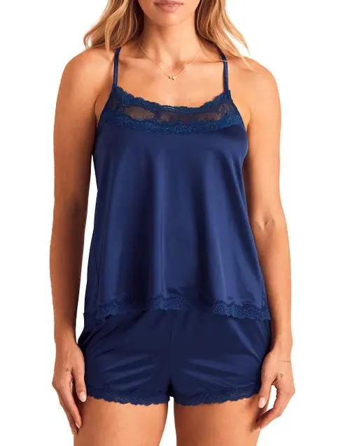 ADORE ME Tiani Pajama Cami And Shorts Set - Dark Blue