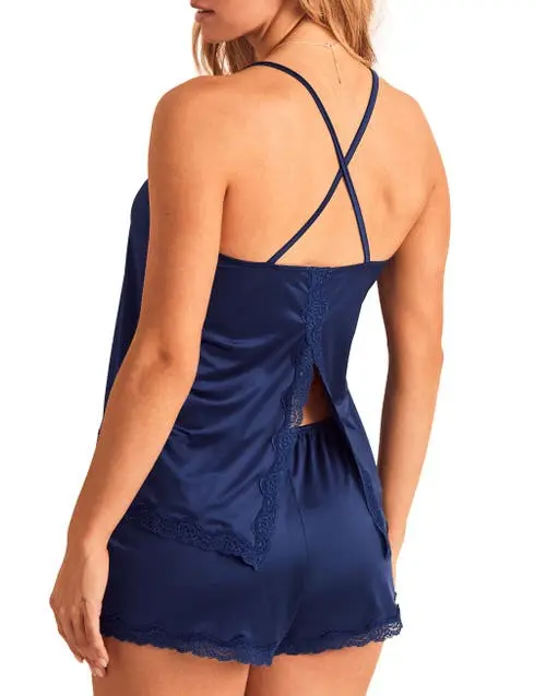 ADORE ME Tiani Pajama Cami And Shorts Set - Dark Blue
